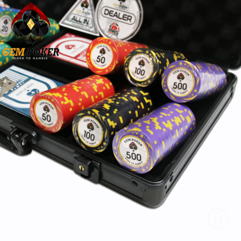 CLAY POKER CHIP SET 300 KINGSTAR I GEM POKER